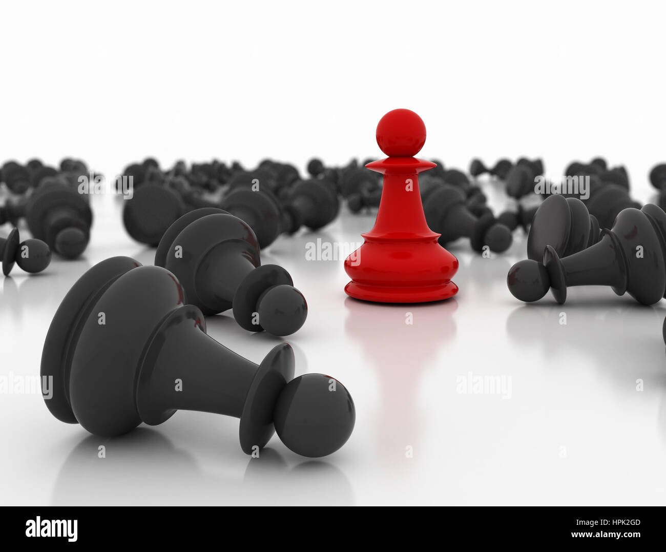 Red chess pawn standing business conceptual background. Strategy Stock ...