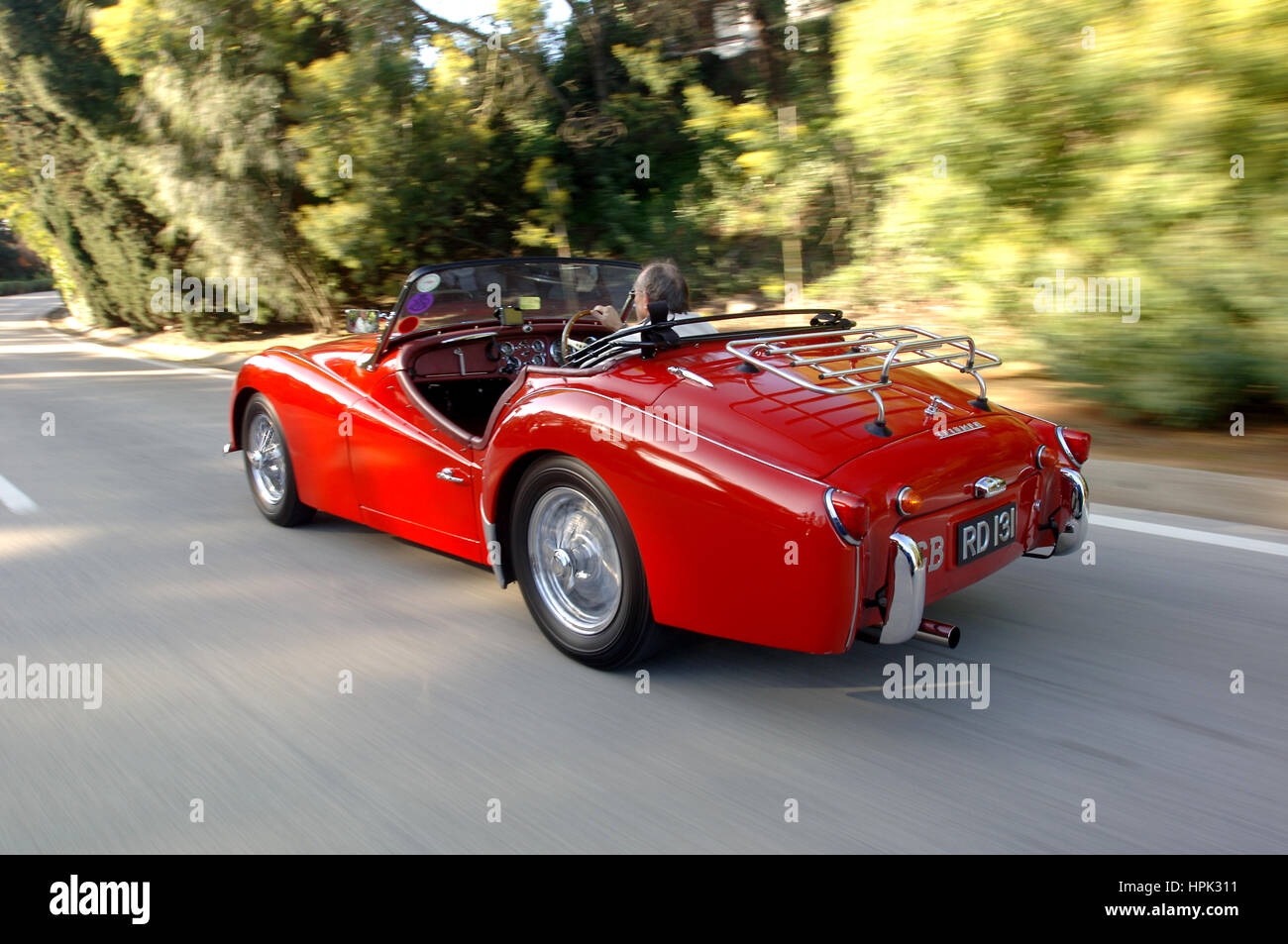 1953 Triumph TR3a classic British sports car Stock Photo - Alamy