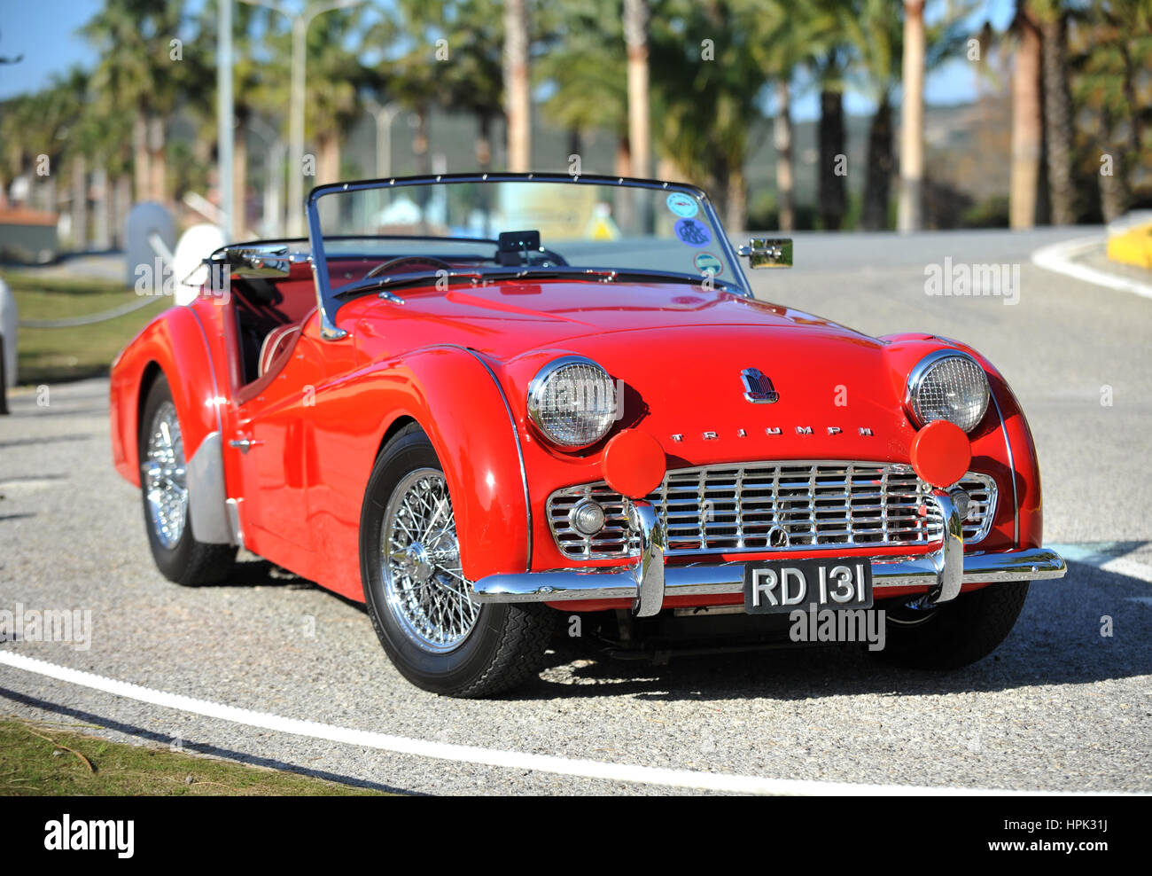 1953 Triumph TR3a classic British sports car Stock Photo - Alamy
