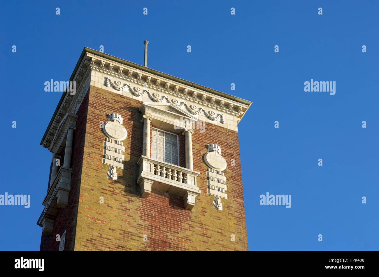 Ornate cliff side lift shaft at North shore, Blackpool,UK Stock Photo ...