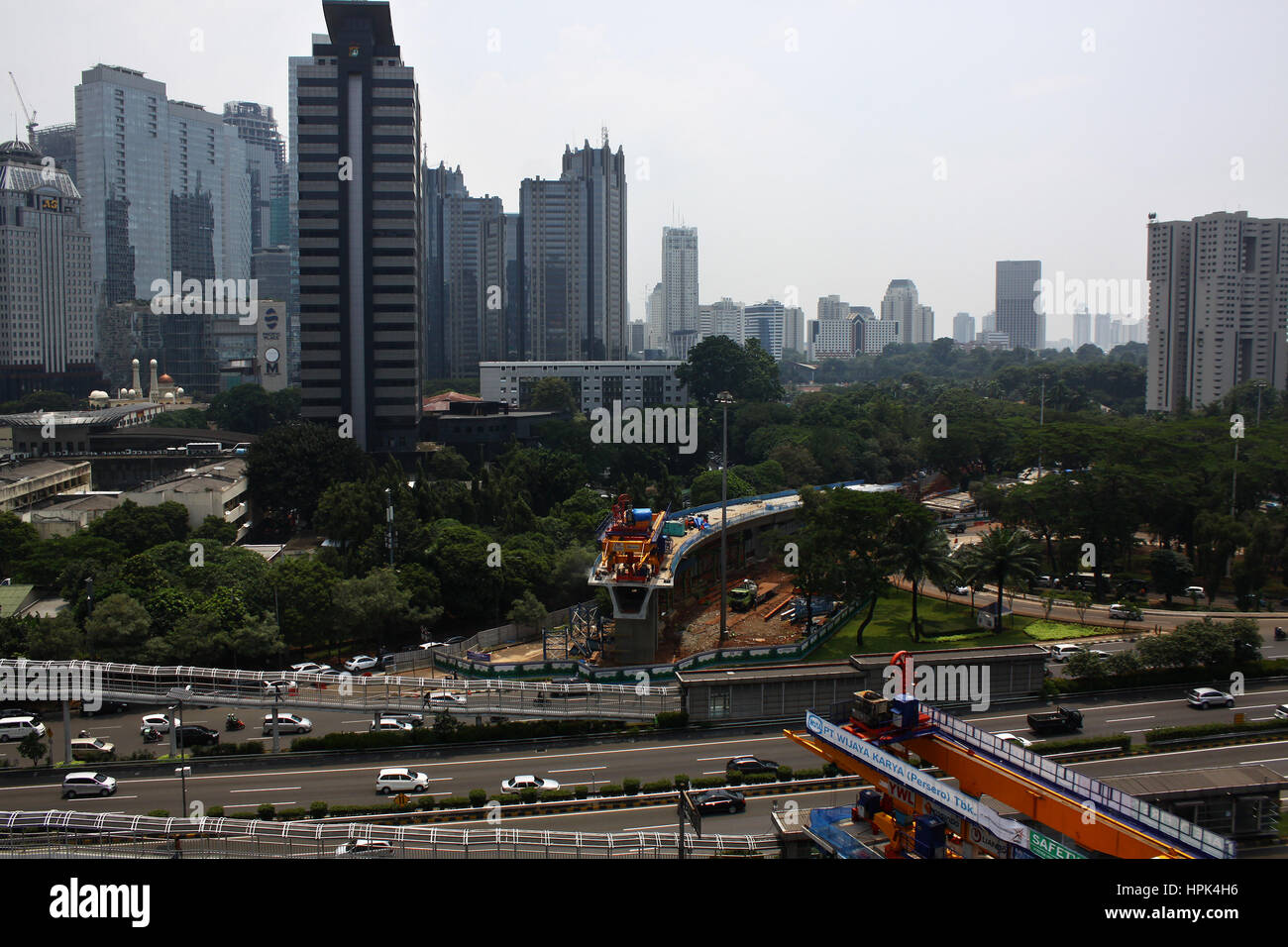 Central Jakarta, Indonesia. 23rd Feb, 2017. An aerial view of Jakarta ...