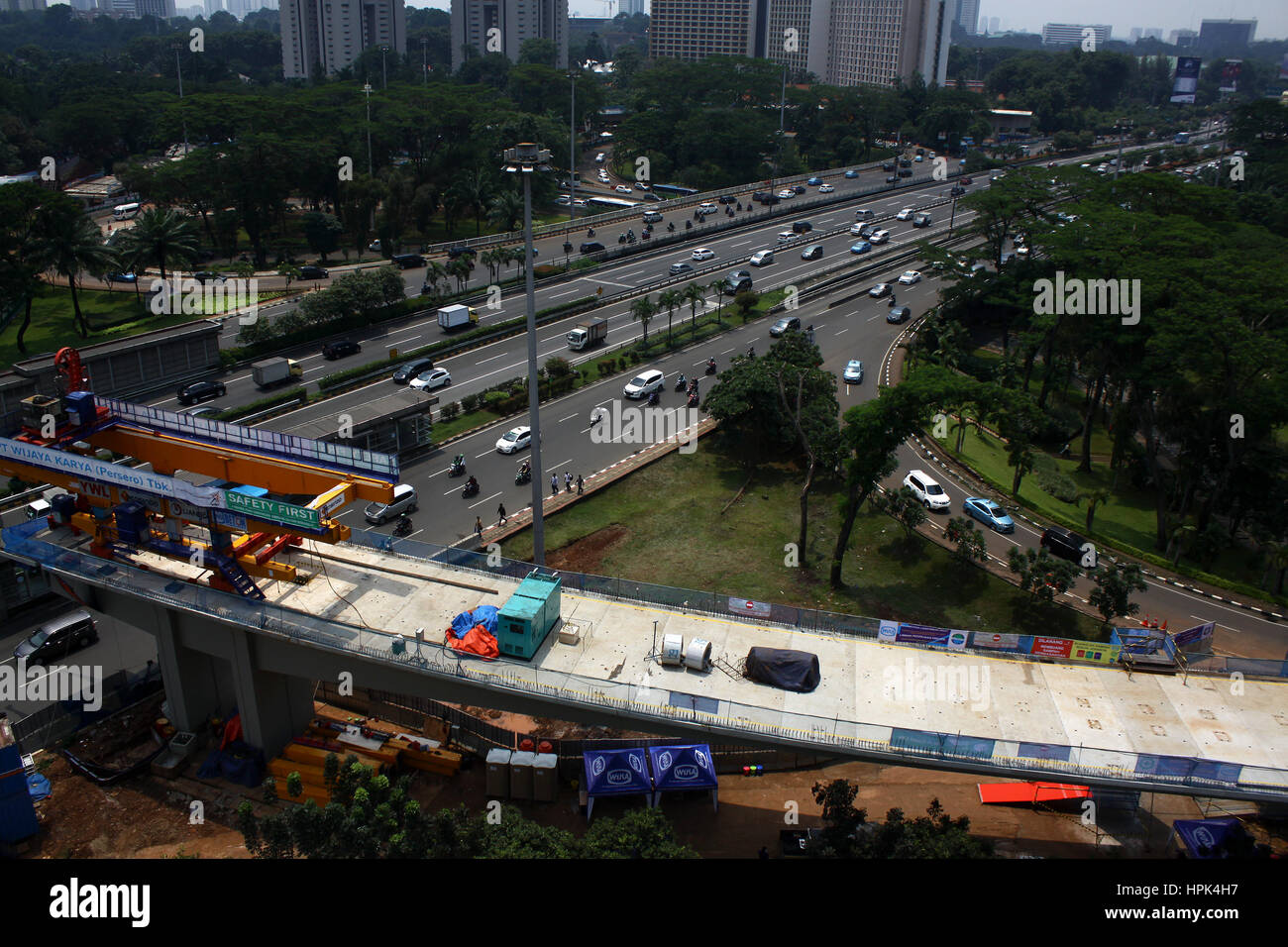 Central Jakarta, Indonesia. 23rd Feb, 2017. An aerial view of Jakarta ...