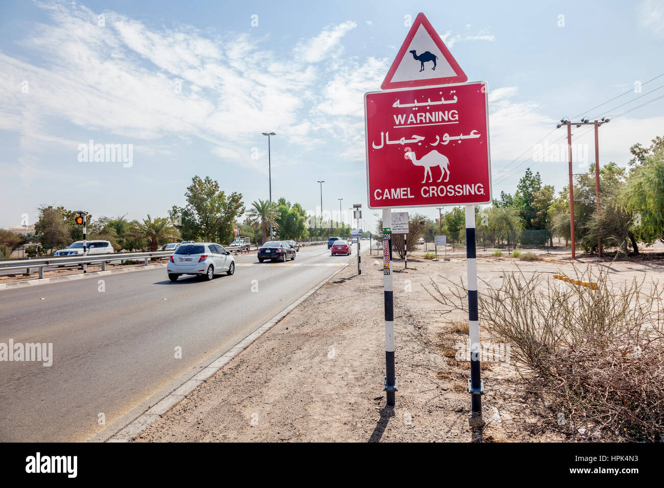 Road sign qatar hi-res stock photography and images - Alamy