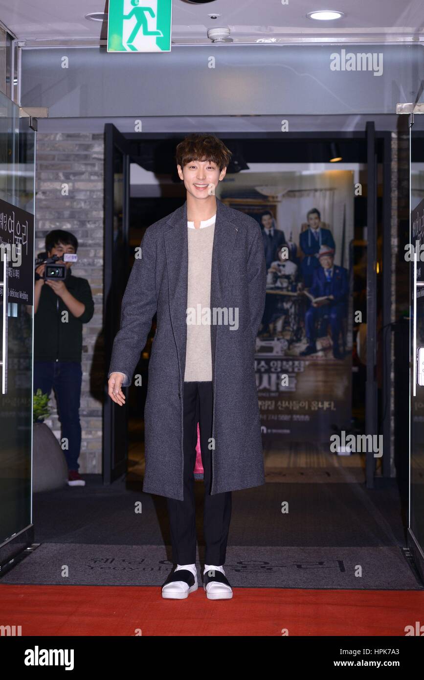 Seoul, Korea. 22nd Feb, 2017. Don Gun Lee, Hyun Woo, Se yeong Lee and ...