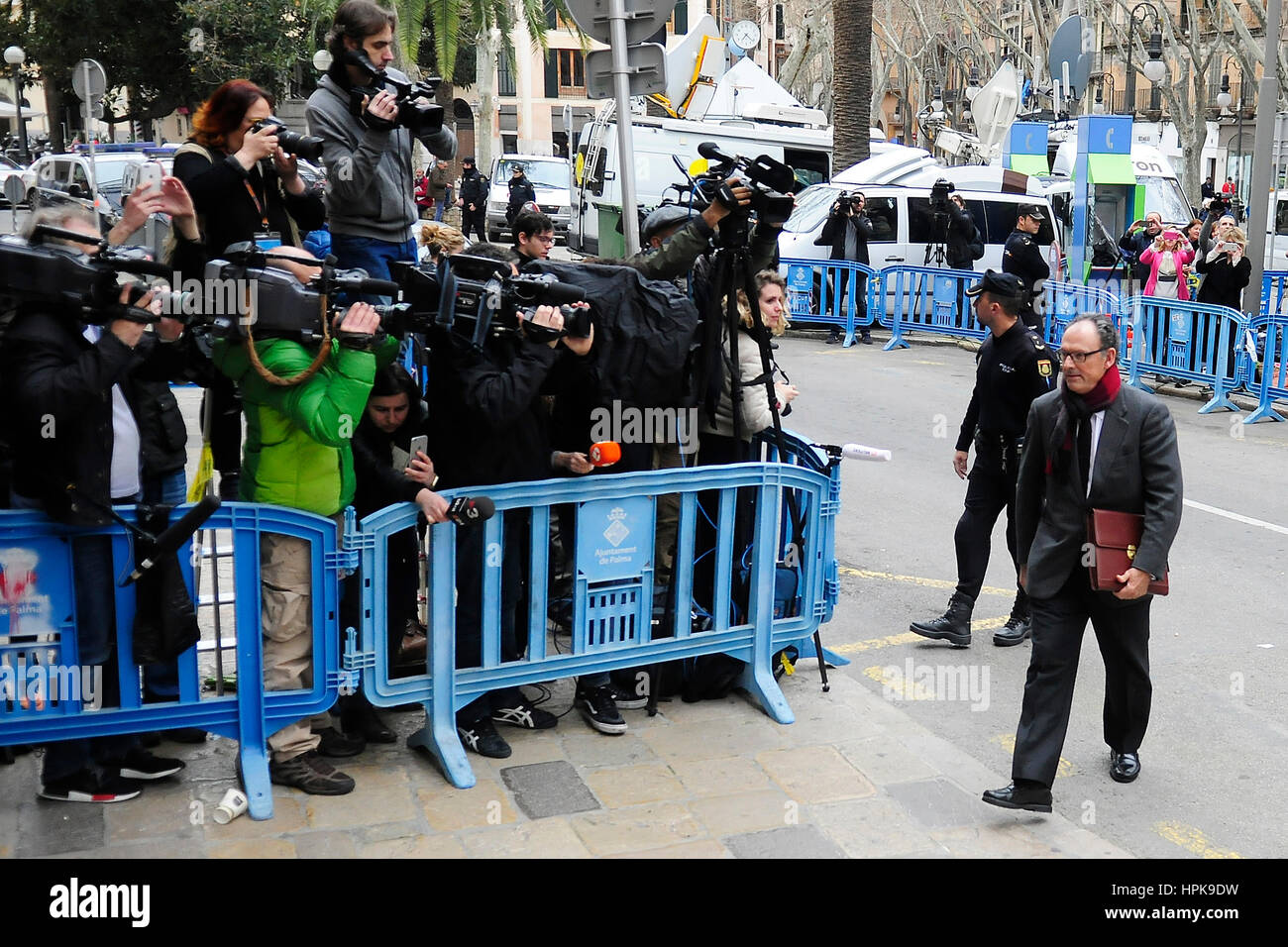Palma, Mallorca. 23rd Feb, 2017. Mario Pascual arriving at the National ...