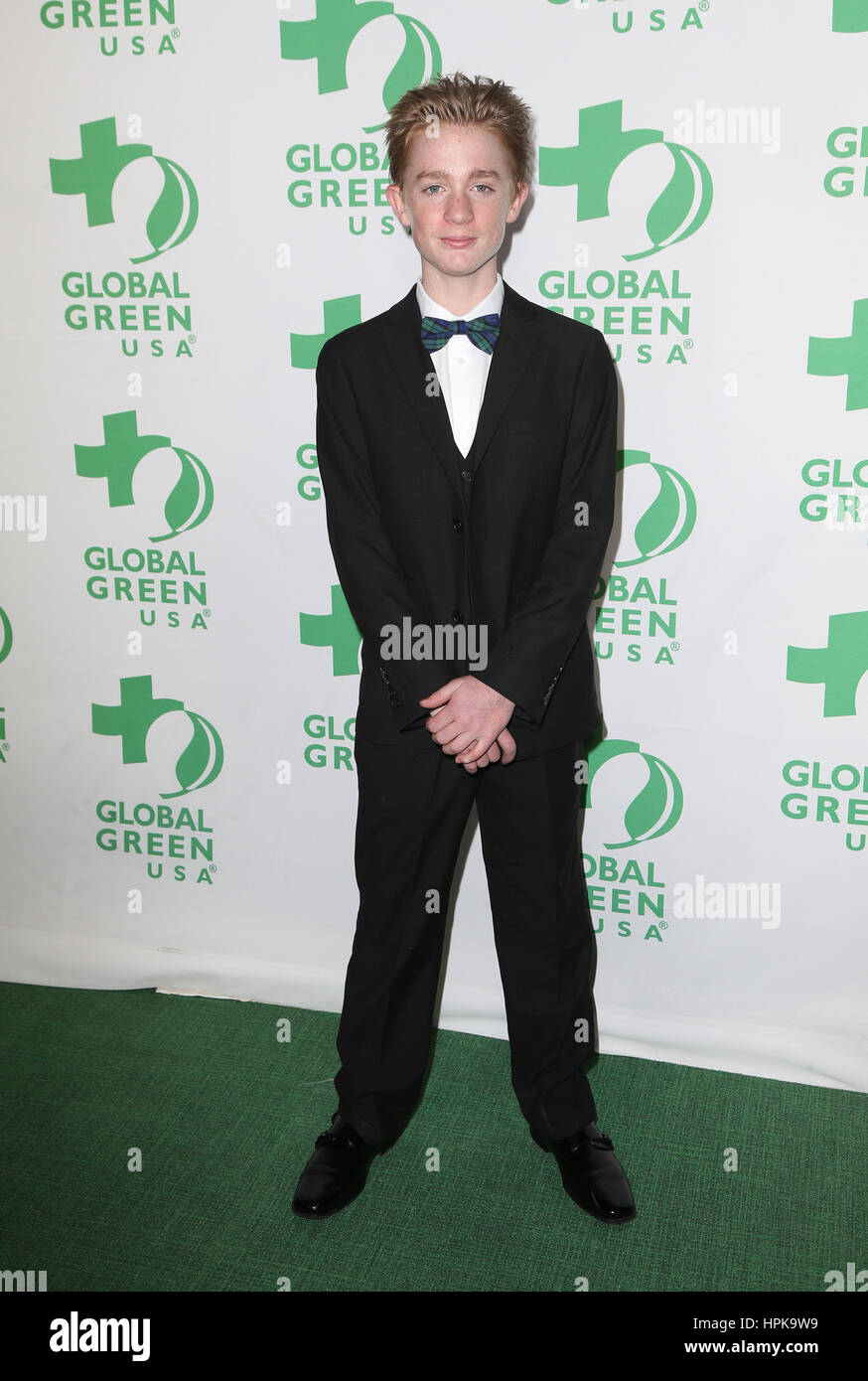 Hollywood, CA. 22nd Feb, 2017. Max Loughan, At 14th Annual Global Green ...