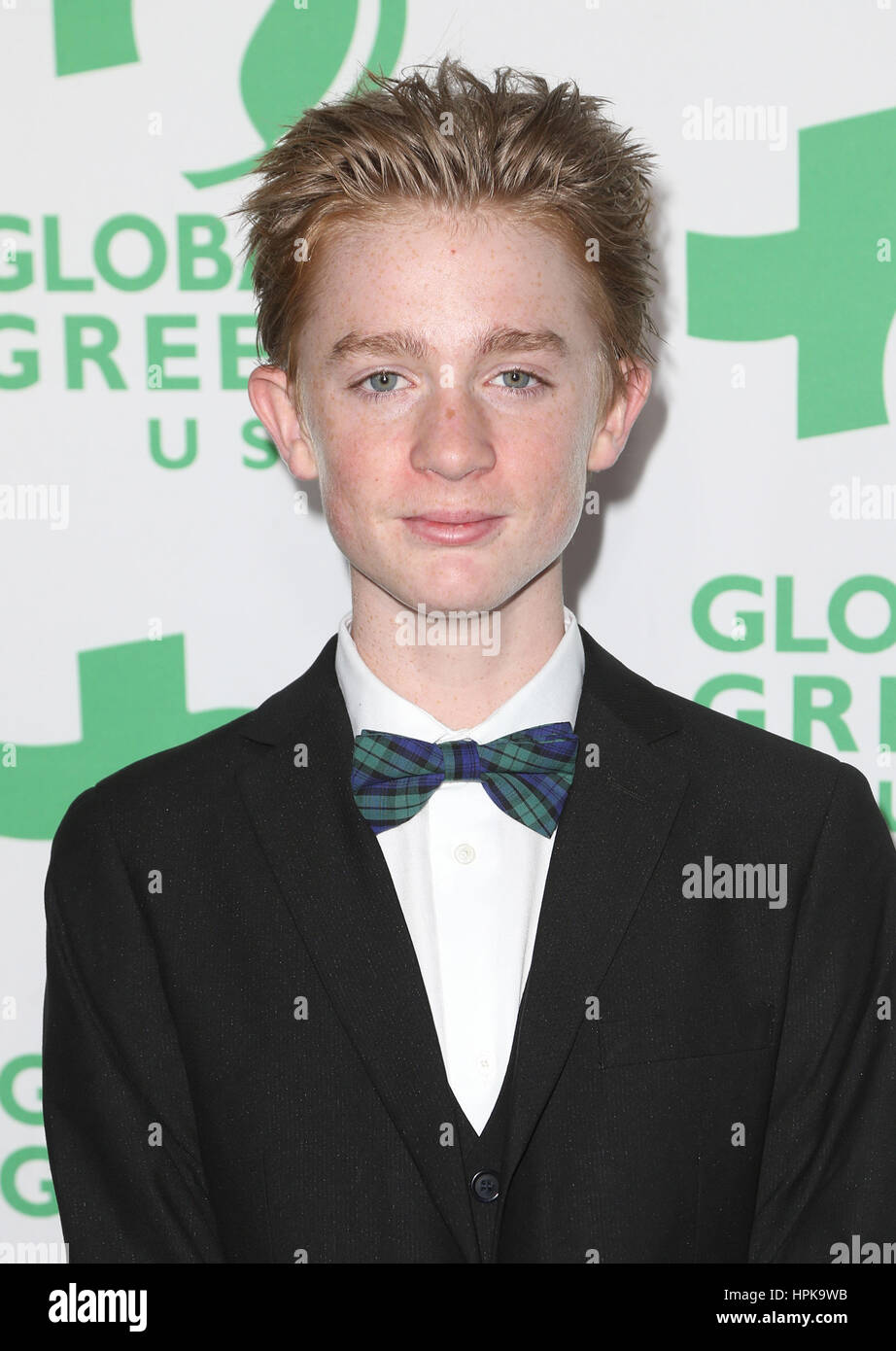 Hollywood, CA. 22nd Feb, 2017. Max Loughan, At 14th Annual Global Green ...