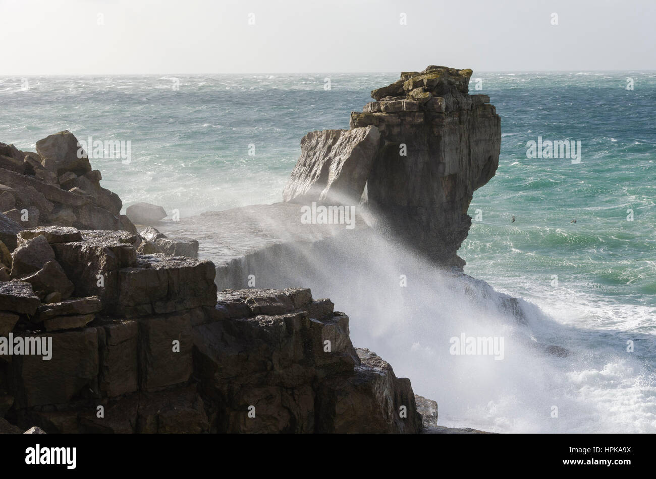 Portland Bill, Dorset, UK. 23rd Feb, 2017. UK Weather. Huge waves ...