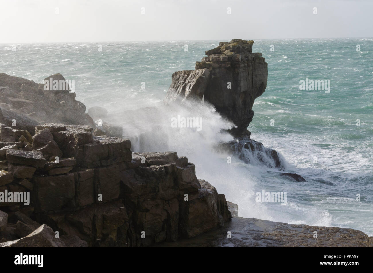 Portland Bill, Dorset, UK. 23rd Feb, 2017. UK Weather. Huge waves ...