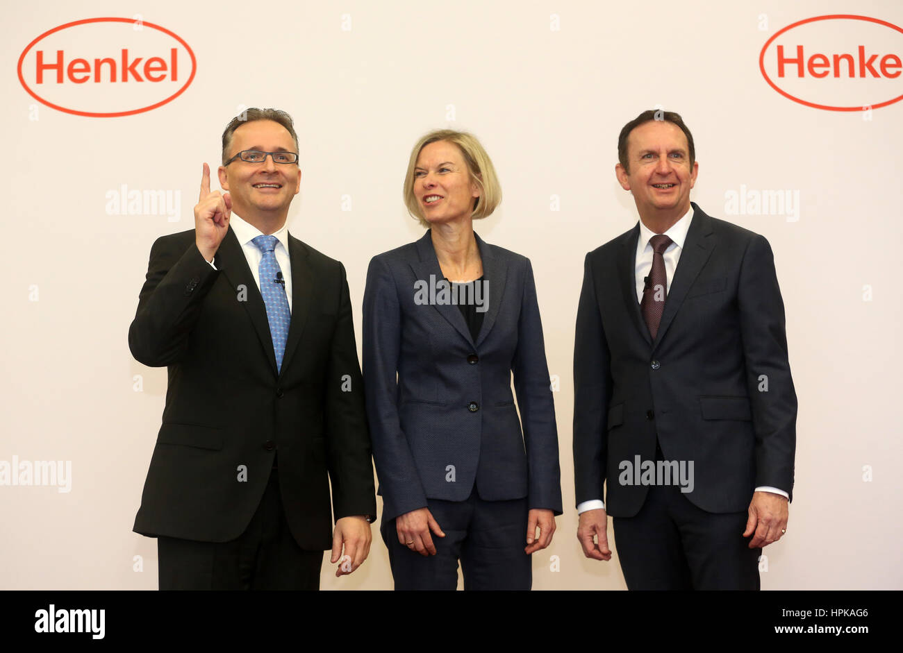 Duesseldorf, Germany. 23rd Feb, 2017. Hans van Bylen (R), CEO of Henkel ...