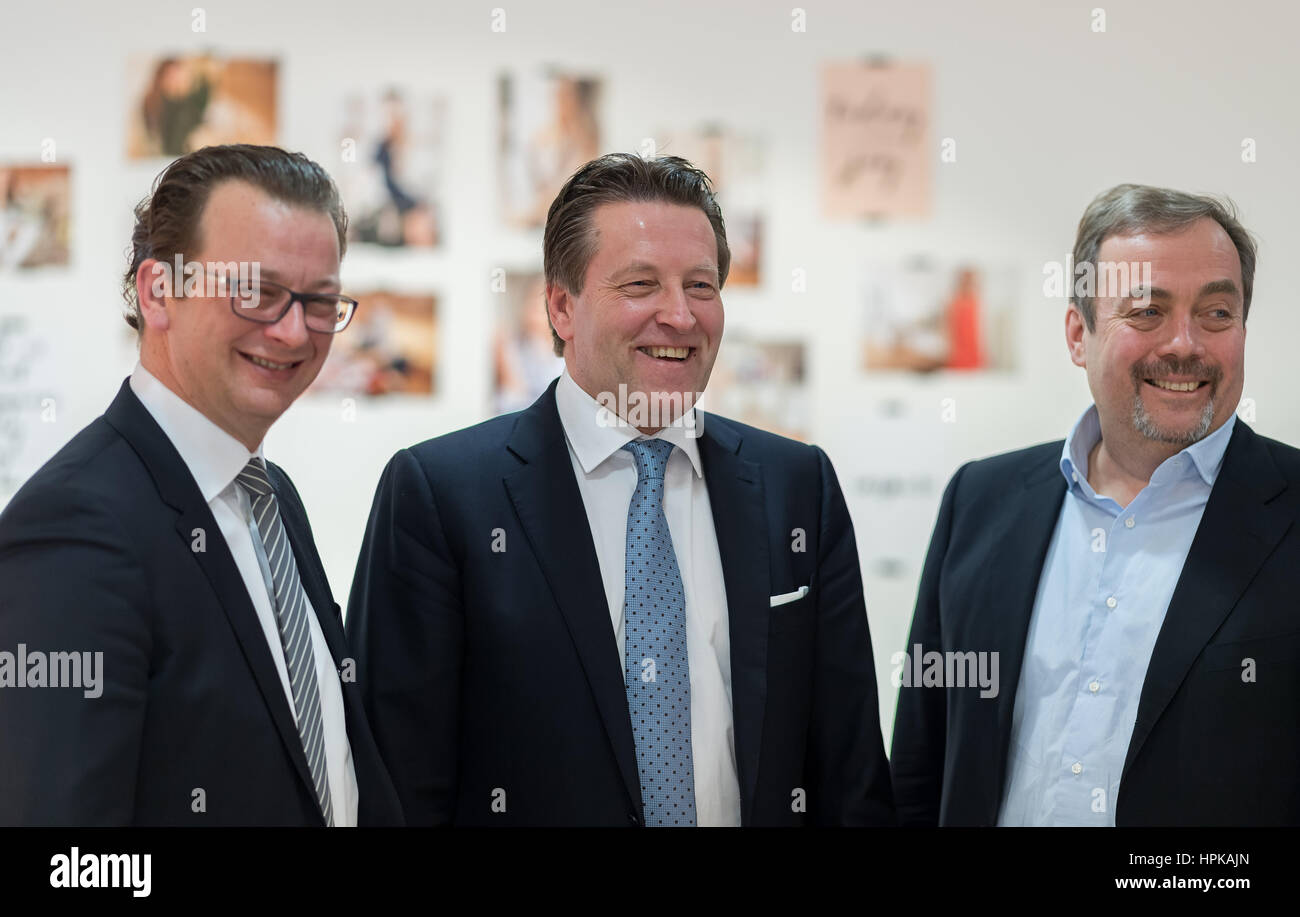 Halle, Germany. 23rd Feb, 2017. CFO David Frink (L-R), CEO Ralf Weber ...