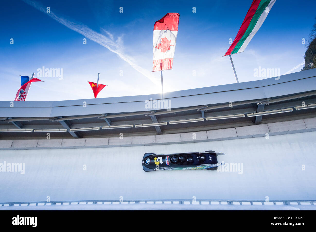 Koenigssee, Germany. 23rd Feb, 2017. Four-man bobsled with Nick ...