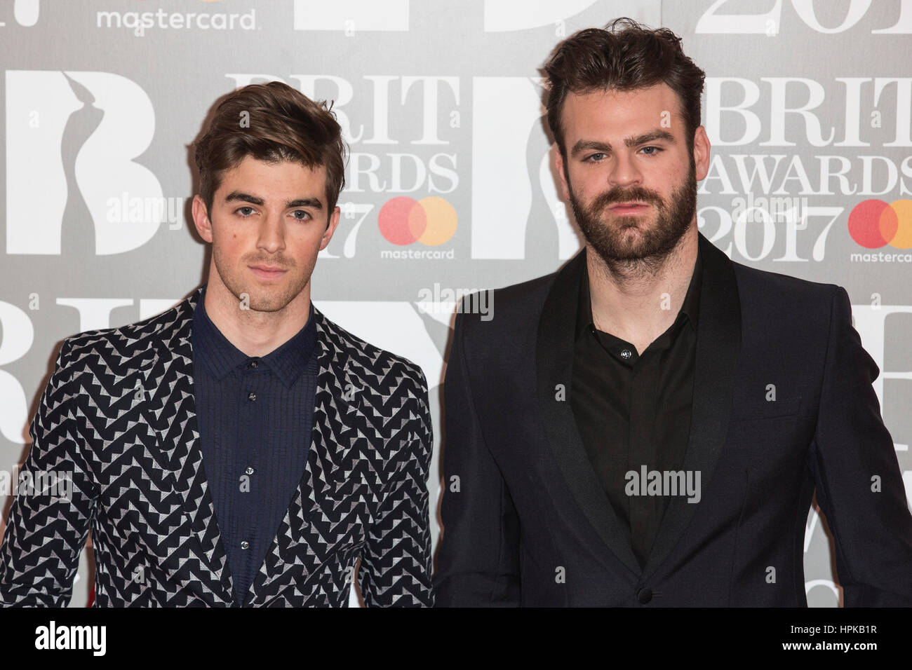 London, UK. 22nd Feb, 2017. The Chainsmokers - Drew Taggart and Alex ...