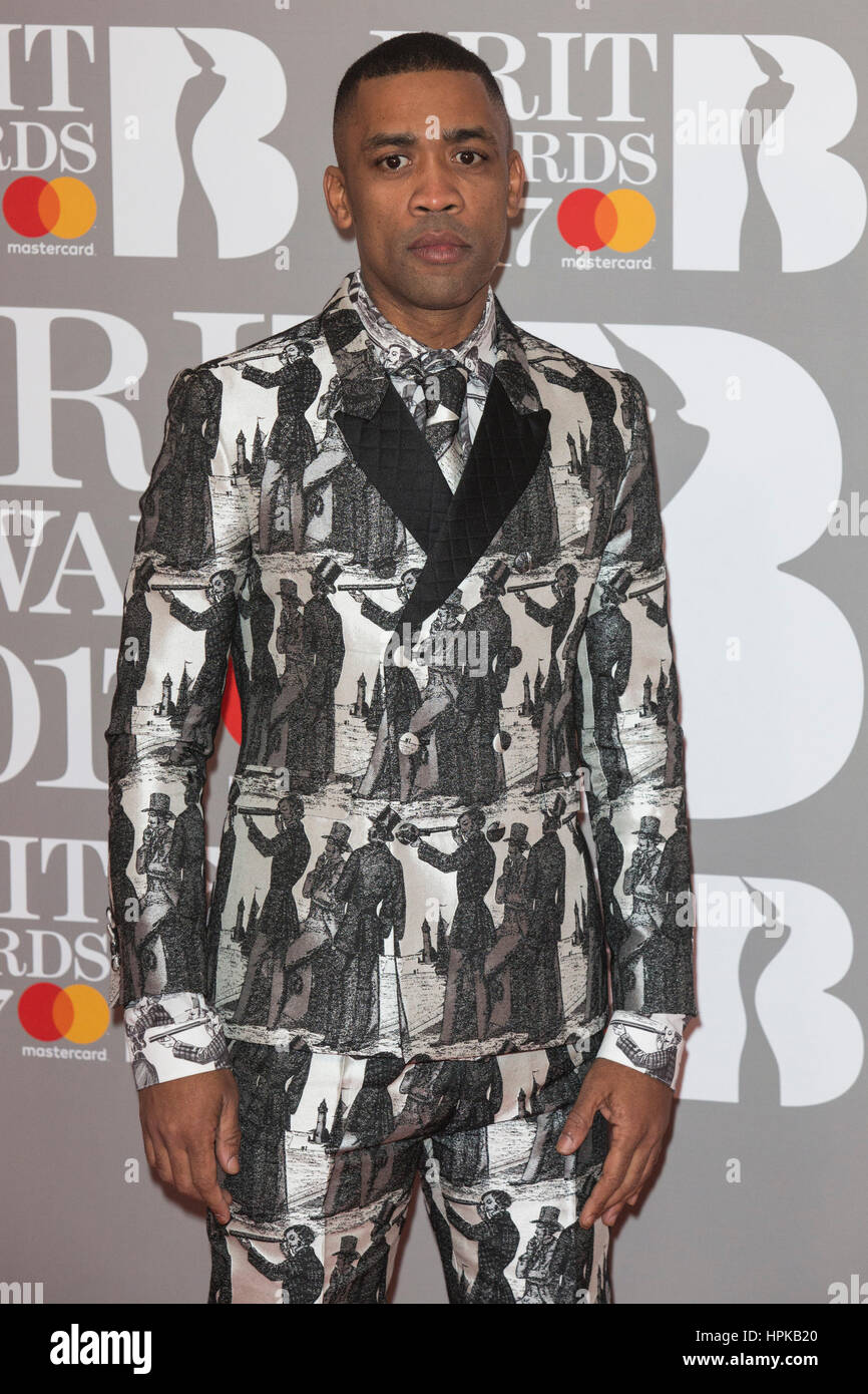 London, UK. 22nd Feb, 2017. Wiley. Red carpet arrivals for the 2017 ...