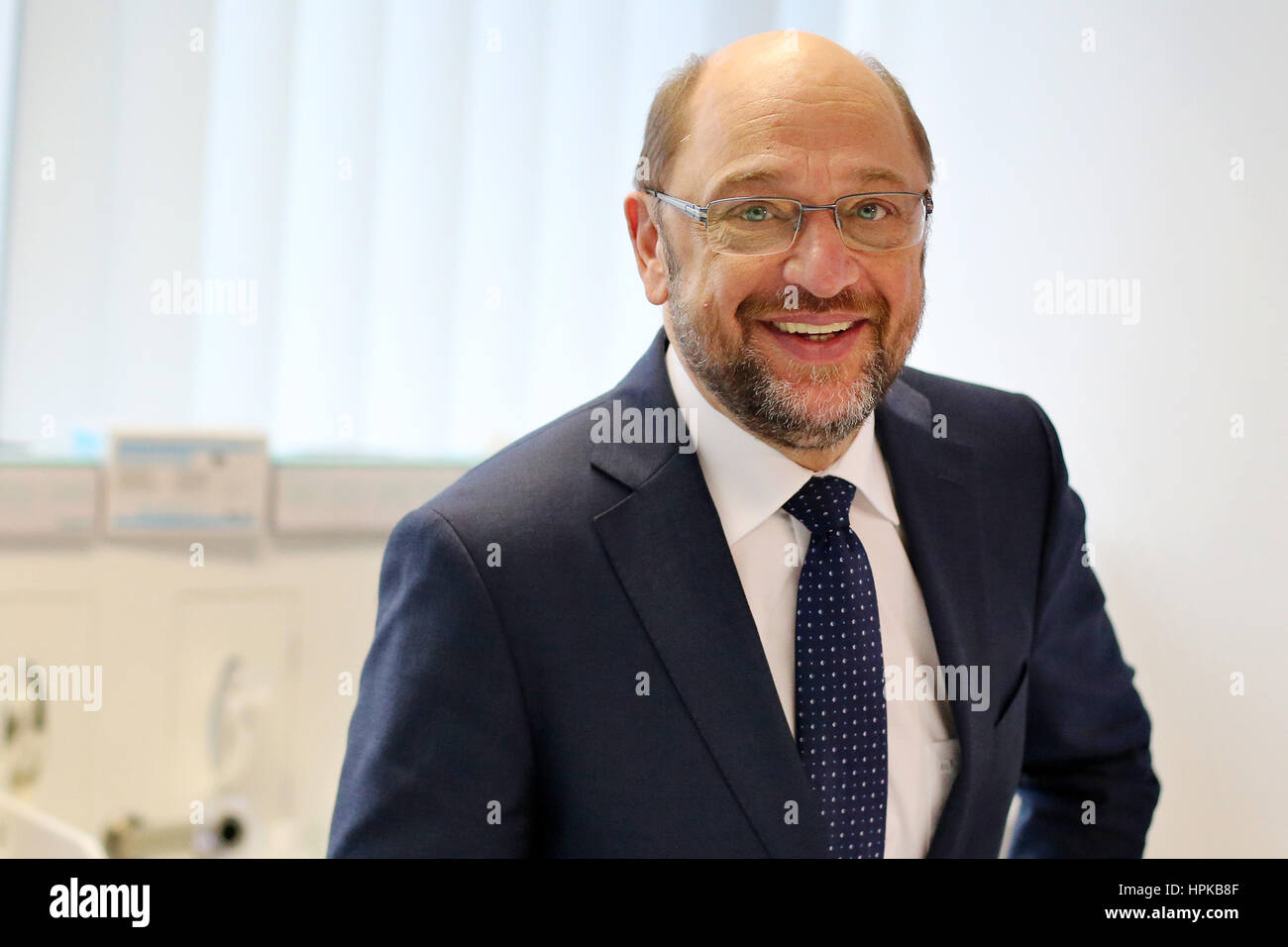 SPD chancellor candidate Martin Schulz visits the university hospital ...