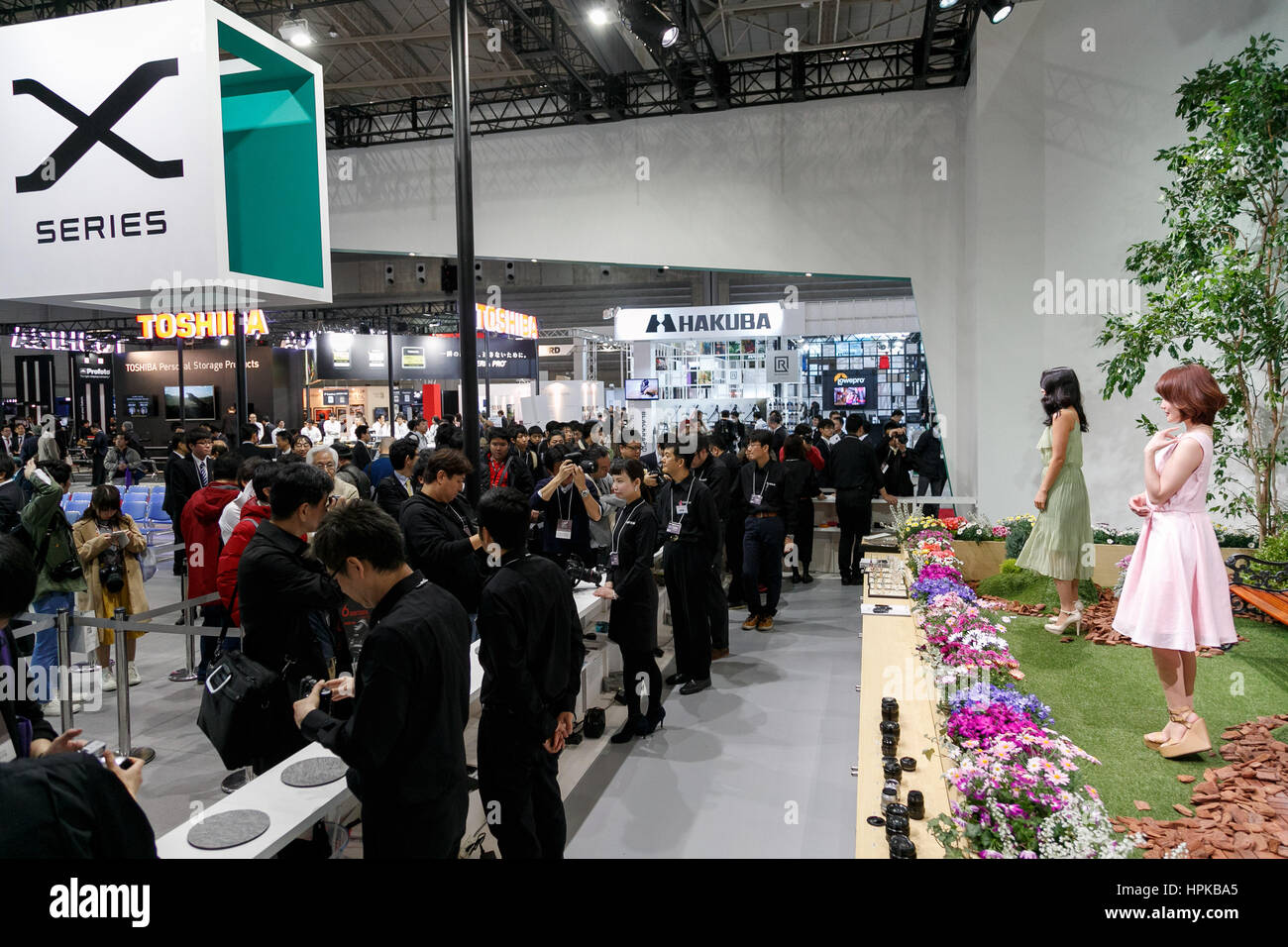 Yokohama, Japan. 23rd February, 2017. Models pose for cameras at ...