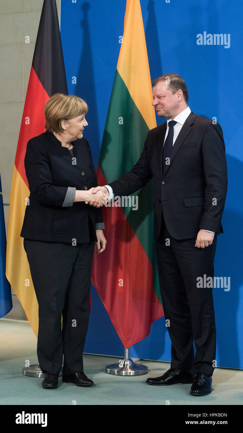 Berlin, Germany. 23rd Feb, 2017. German Chancellor Angela Merkel (CDU ...