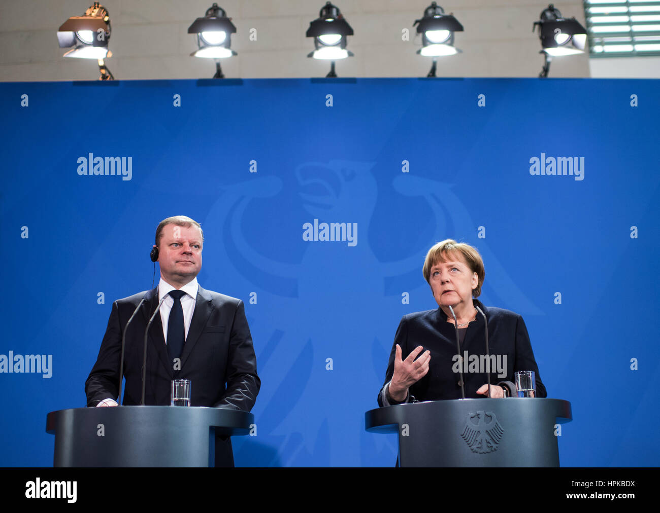 Berlin, Germany. 23rd Feb, 2017. German Chancellor Angela Merkel (CDU ...