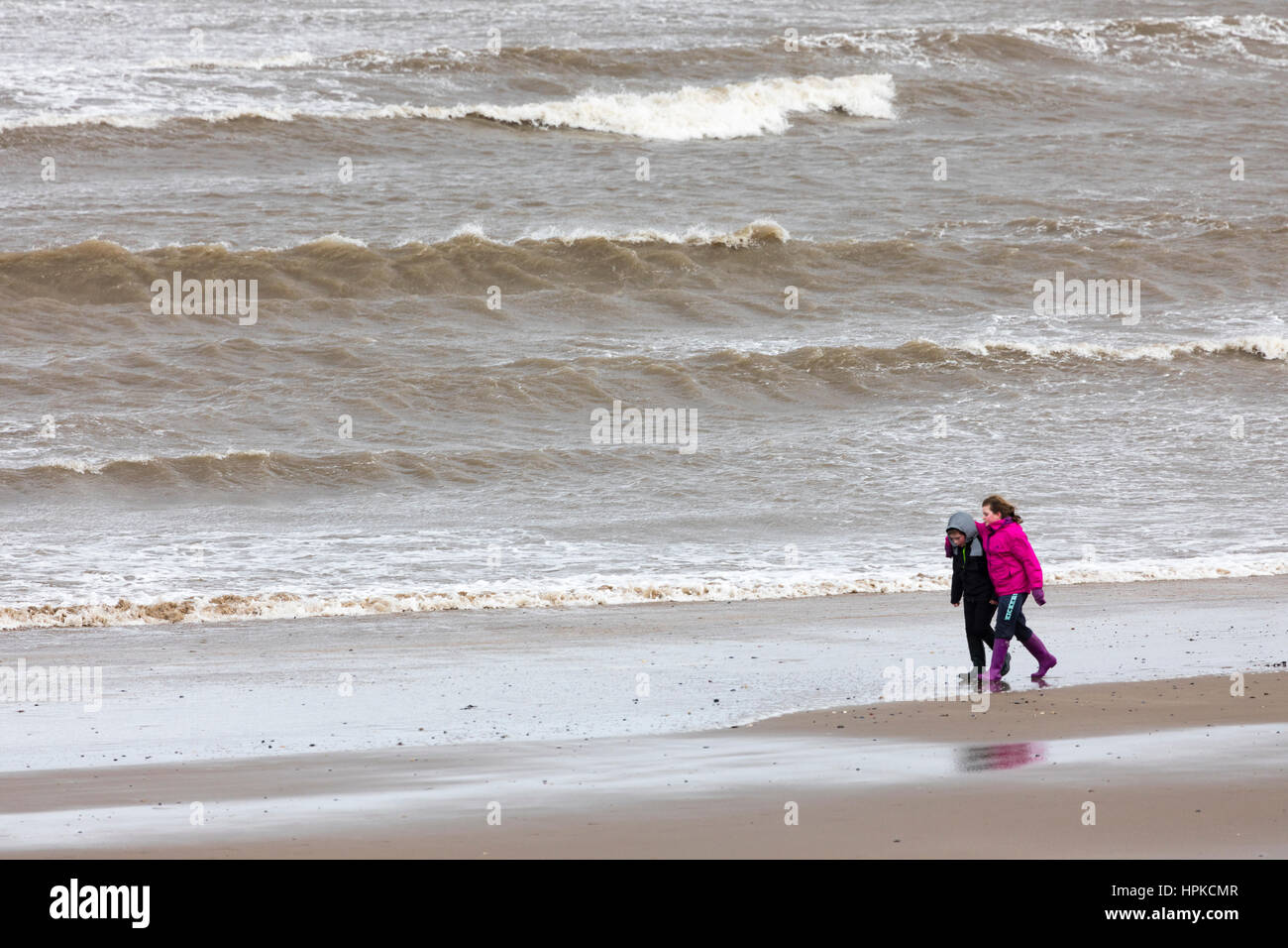 Children gusty weather hi-res stock photography and images - Alamy
