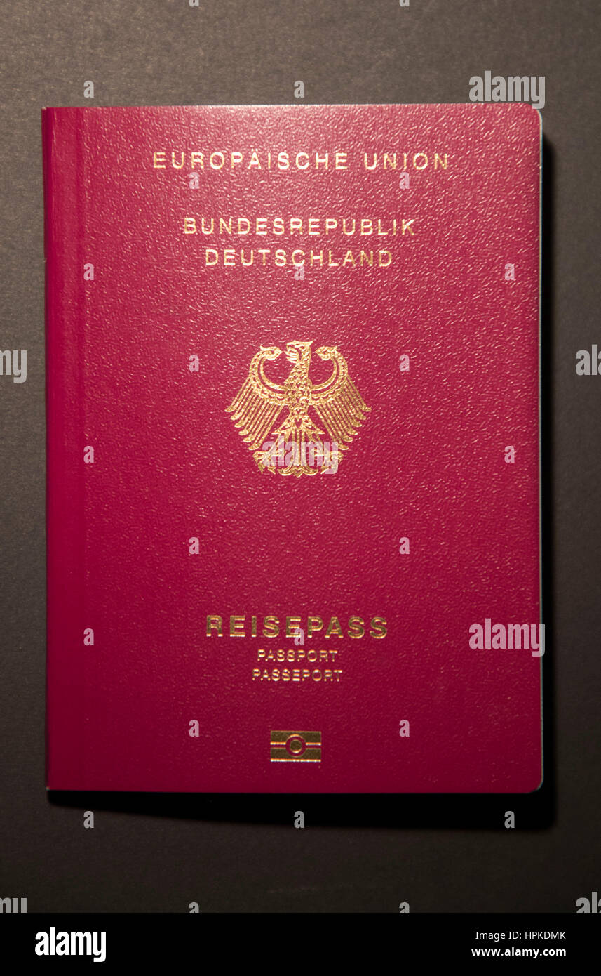 Berlin, Germany. 23rd Feb, 2017. The new German passport on display ...