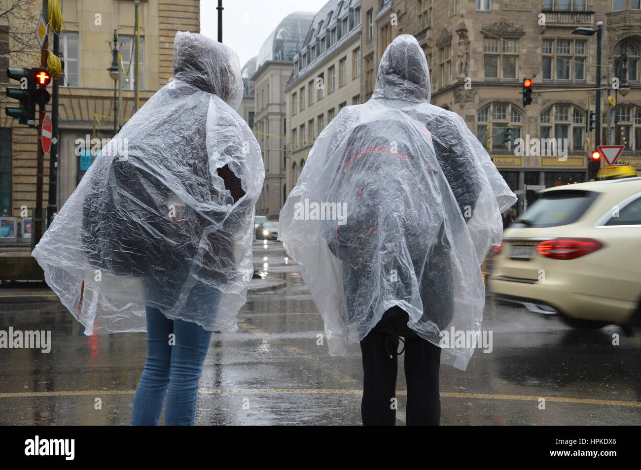 Berlin, Germany. 23rd February 2017. Germany weather: Wet day in Berlin ...