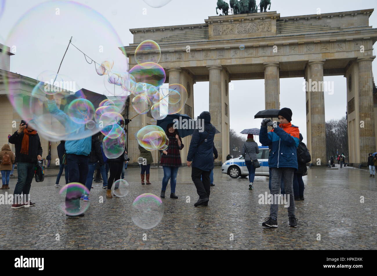 Berlin, Germany. 23rd February 2017. Germany weather: Wet day in Berlin ...