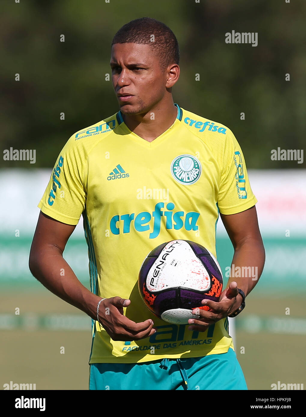 SÃO PAULO, SP - 23.02.2017: TREINO DO PALMEIRAS - Goalkeeper Anderson ...