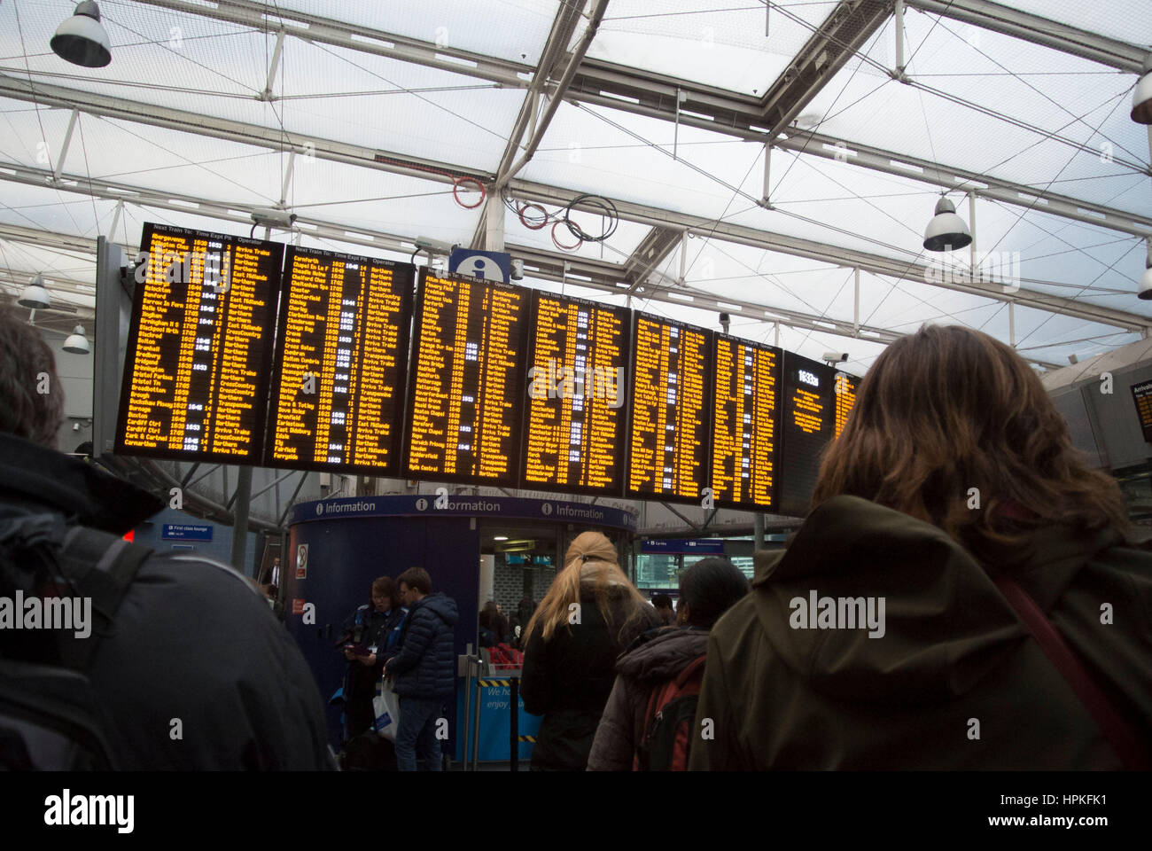 Train departure board delayed hi-res stock photography and images - Alamy