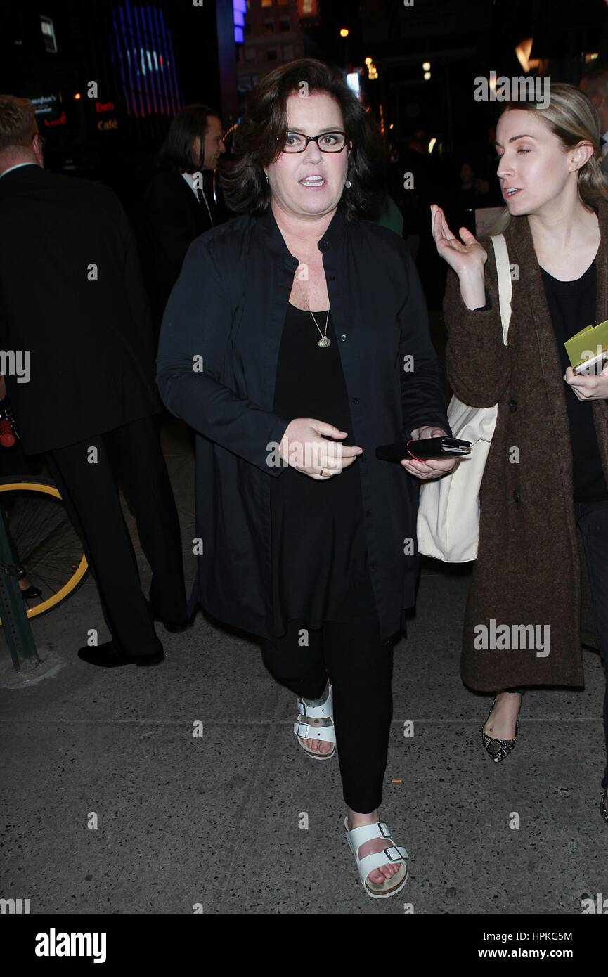 New York, NY, USA. 23rd Feb, 2017. Rosie O'Donnell arrives at "Sunday ...