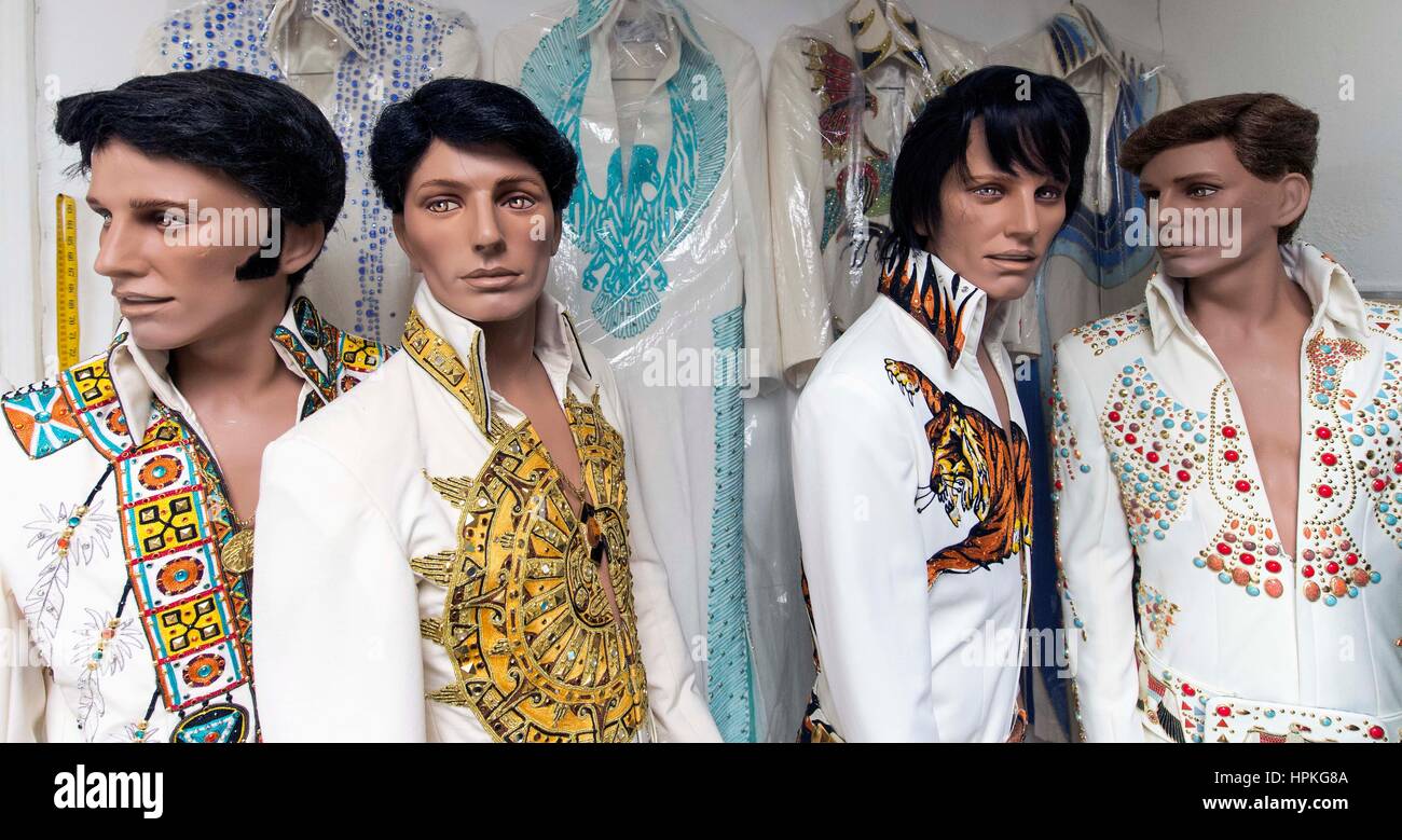 Charlestown, Indiana, USA. 23rd Feb, 2017. Mannequins wear Elvis ...