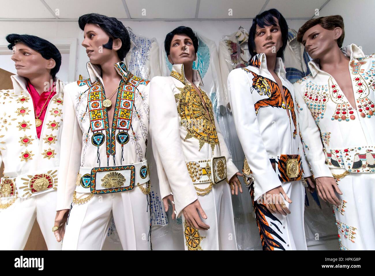 Charlestown, Indiana, USA. 23rd Feb, 2017. Mannequins wear Elvis ...