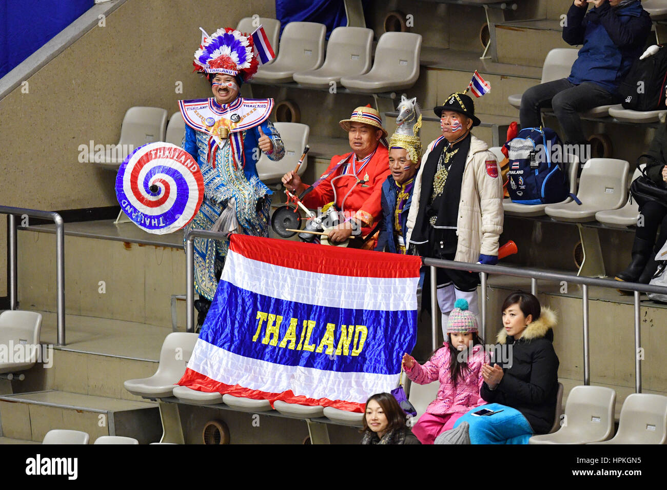 Hokkaido, Japan. 23rd Feb, 2017. Thailand fans (THA) Figure Skating ...