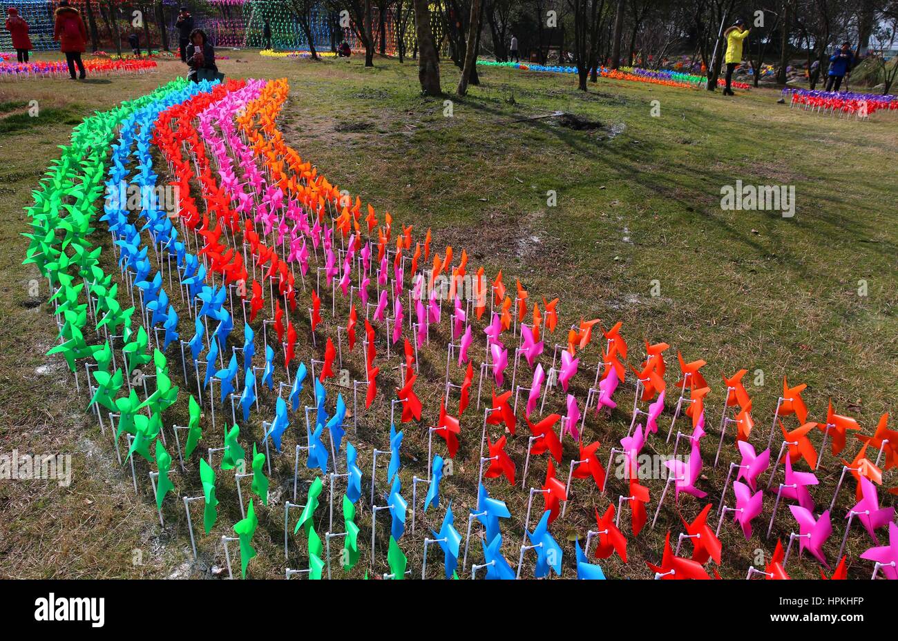 Nantong, China. 24th Feb, 2017. The 15-day Pinwheel Festival is held at ...