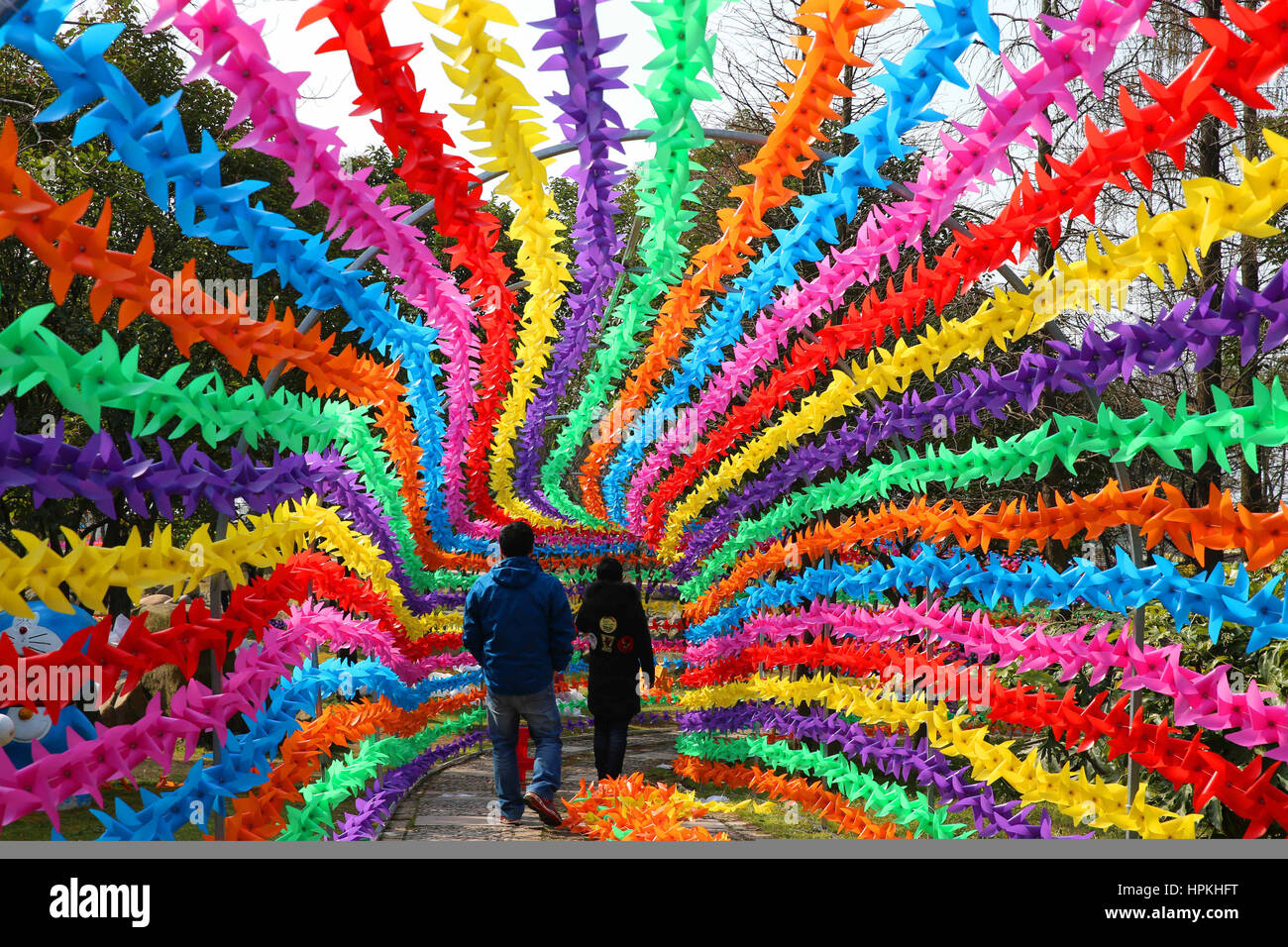 Nantong, China. 24th Feb, 2017. The 15-day Pinwheel Festival is held at ...