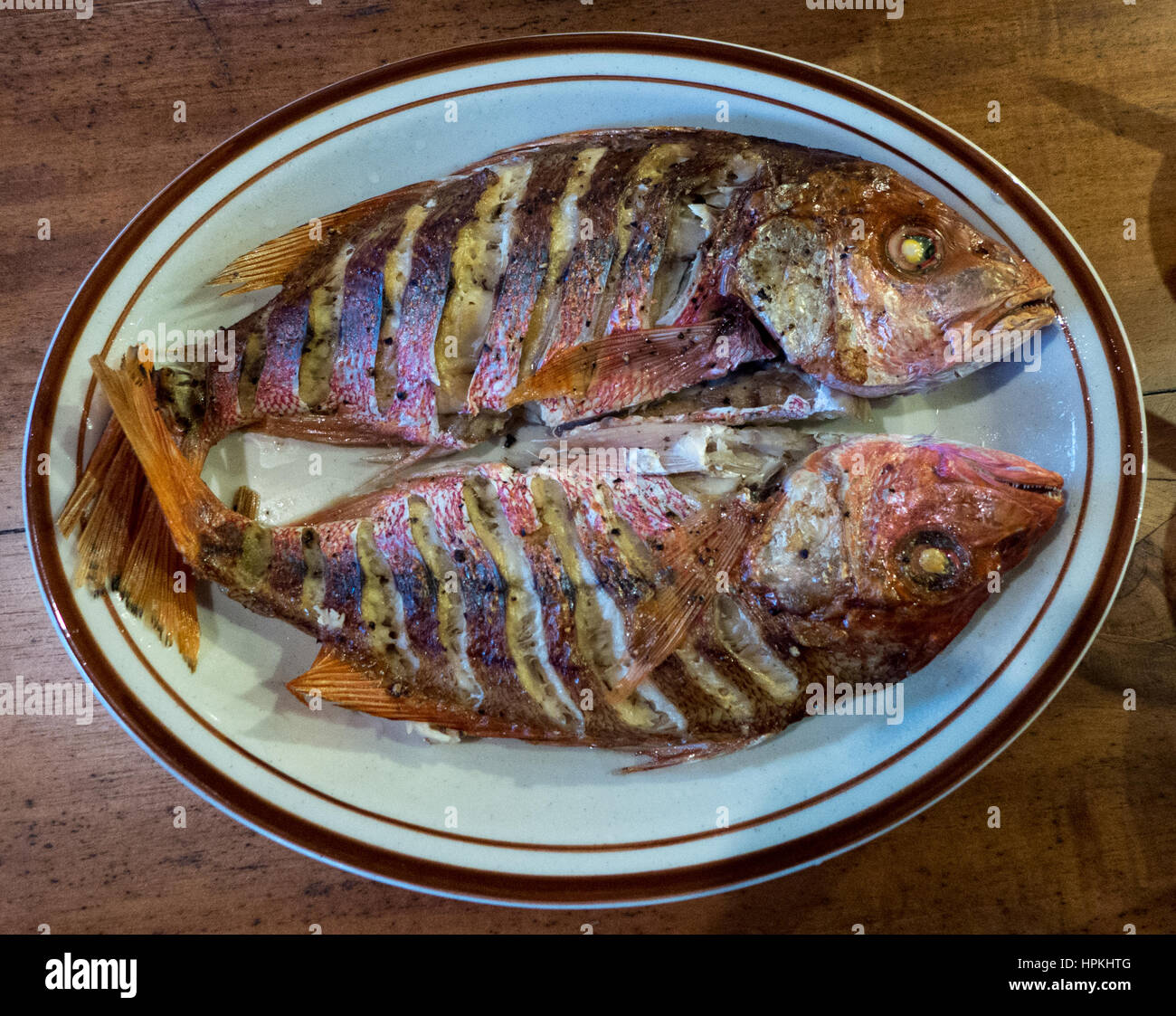Fried fish. Cost Rica Stock Photo - Alamy
