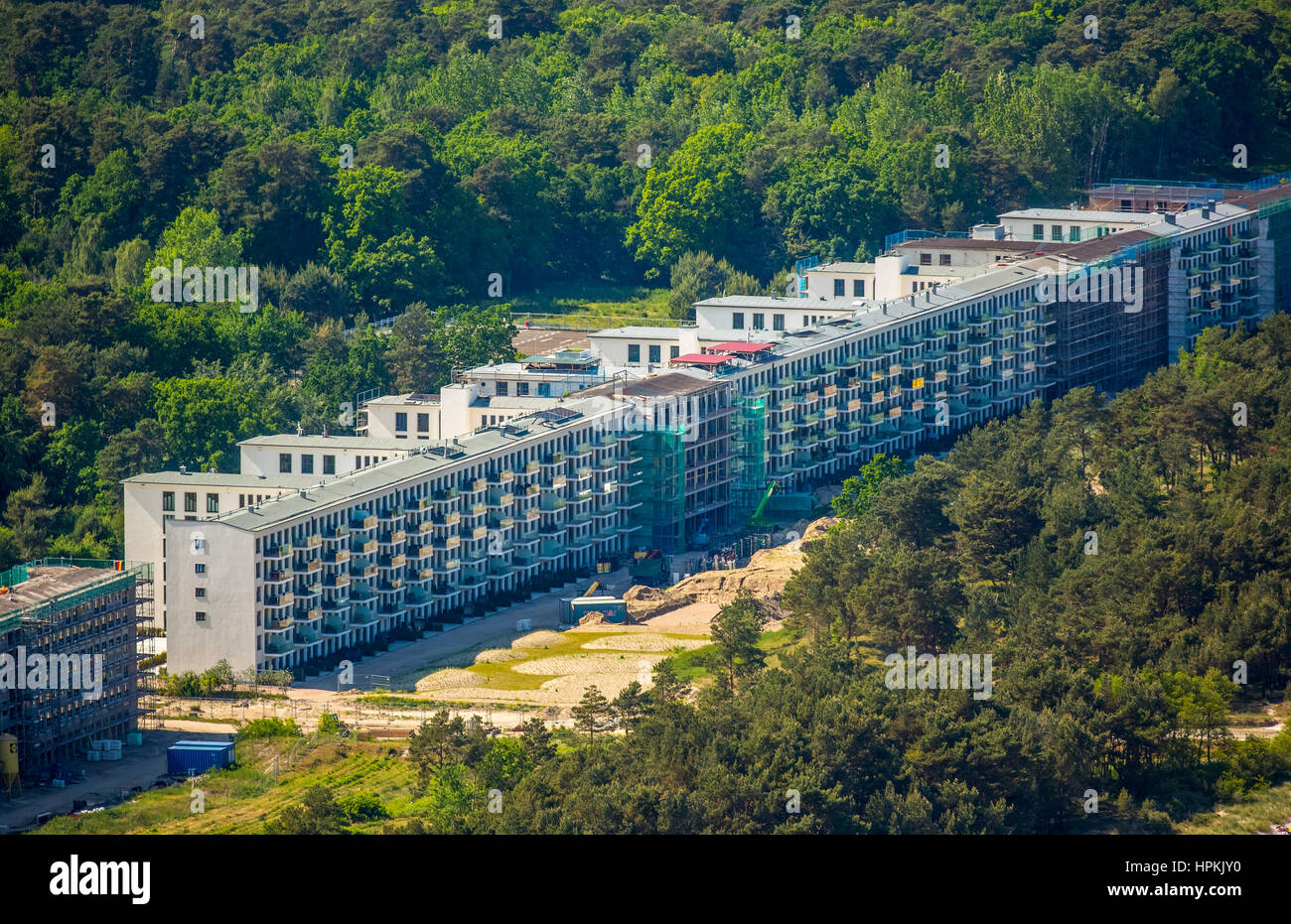 KDF Bad Prora, former resort of the Nazi Kraft durch Freude, coast with ...