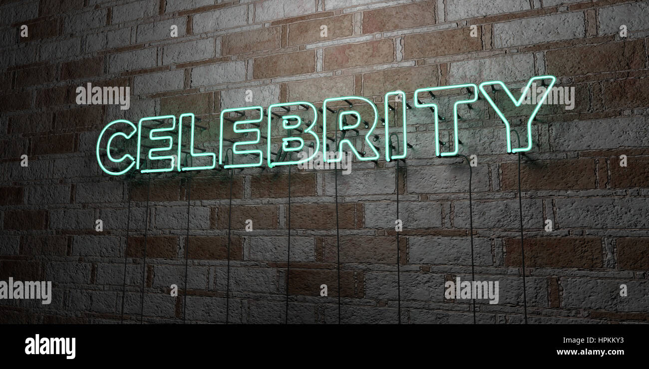 Celebrity glowing neon sign on hi-res stock photography and images - Alamy