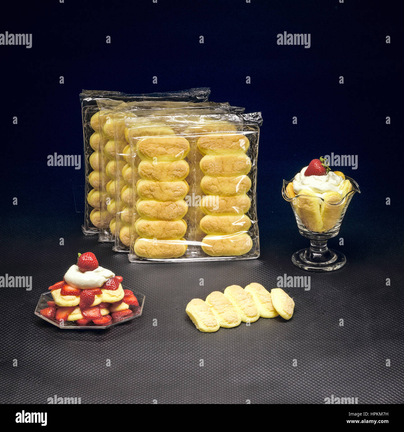 Baked bakery products, Lady Fingers Stock Photo - Alamy
