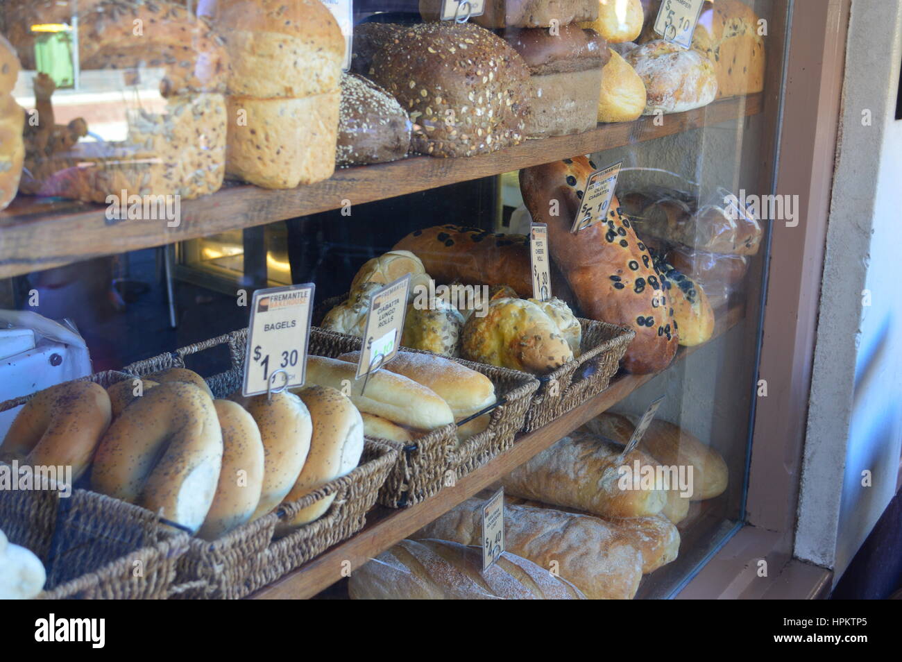 Bread Shop Window Stock Photo - Alamy