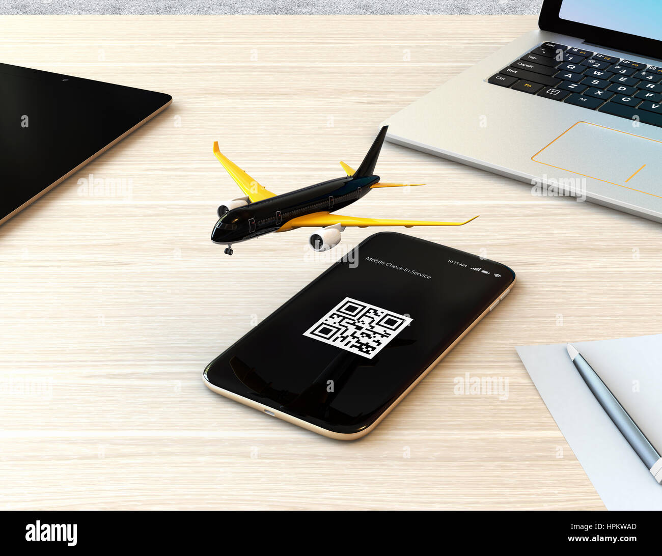 Airline passenger boarding pass barcode hi-res stock photography and ...