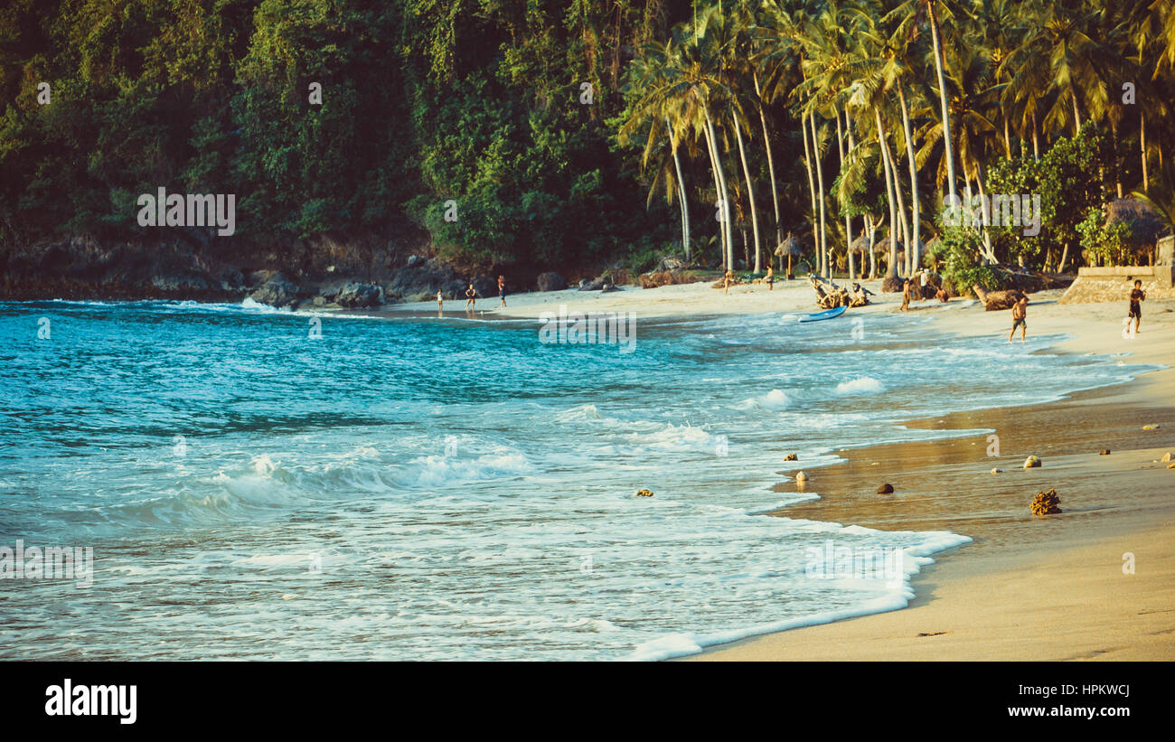 Sunset on Beautiful Crystal Bay , Nusa Penida Bali Stock Photo - Alamy