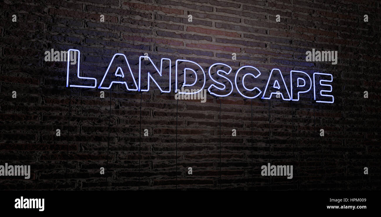 Landscape realistic neon sign hi-res stock photography and images - Alamy