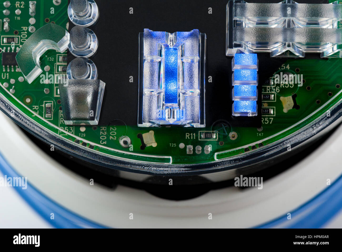 closeup Blue LED (Light Emitting Diode) indicator Stock Photo - Alamy