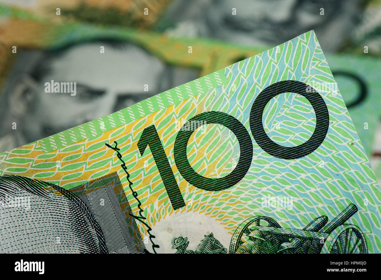 Australian Currency One Hundred Dollar Banknote High Resolution Stock ...