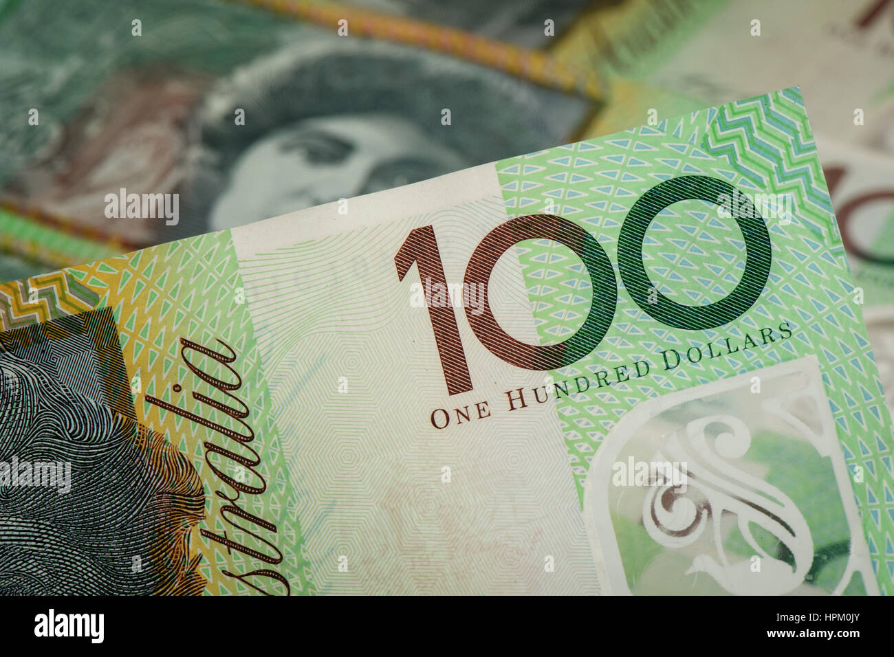 closeup Australian one hundred dollar bills Stock Photo - Alamy