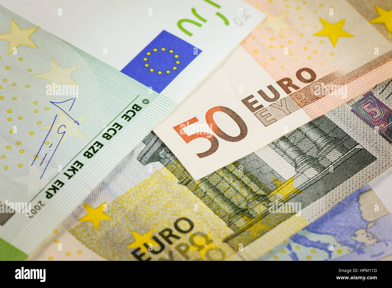 European currency money, euro bank notes, financial concept Stock Photo ...