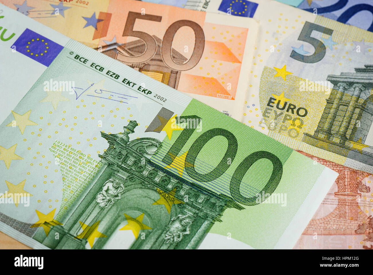 European currency money, euro bank notes, financial concept Stock Photo ...