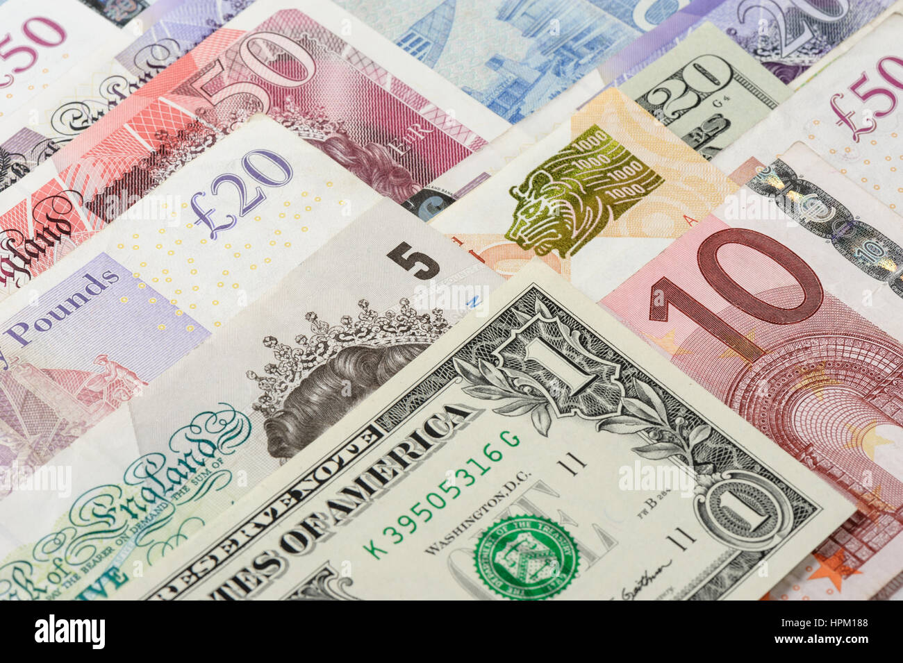abstract bank notes from different countries Stock Photo - Alamy