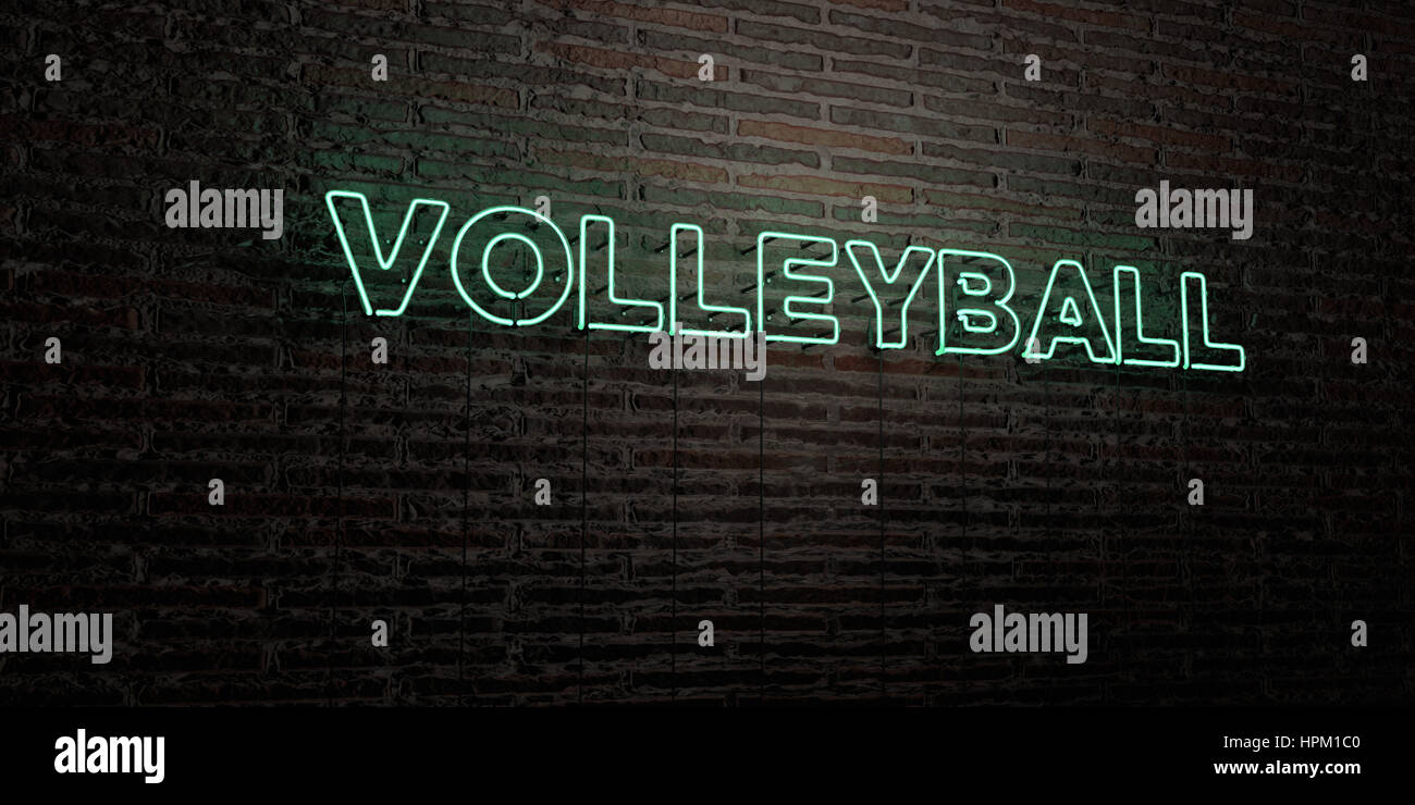 Volleyball realistic neon sign hi-res stock photography and images - Alamy