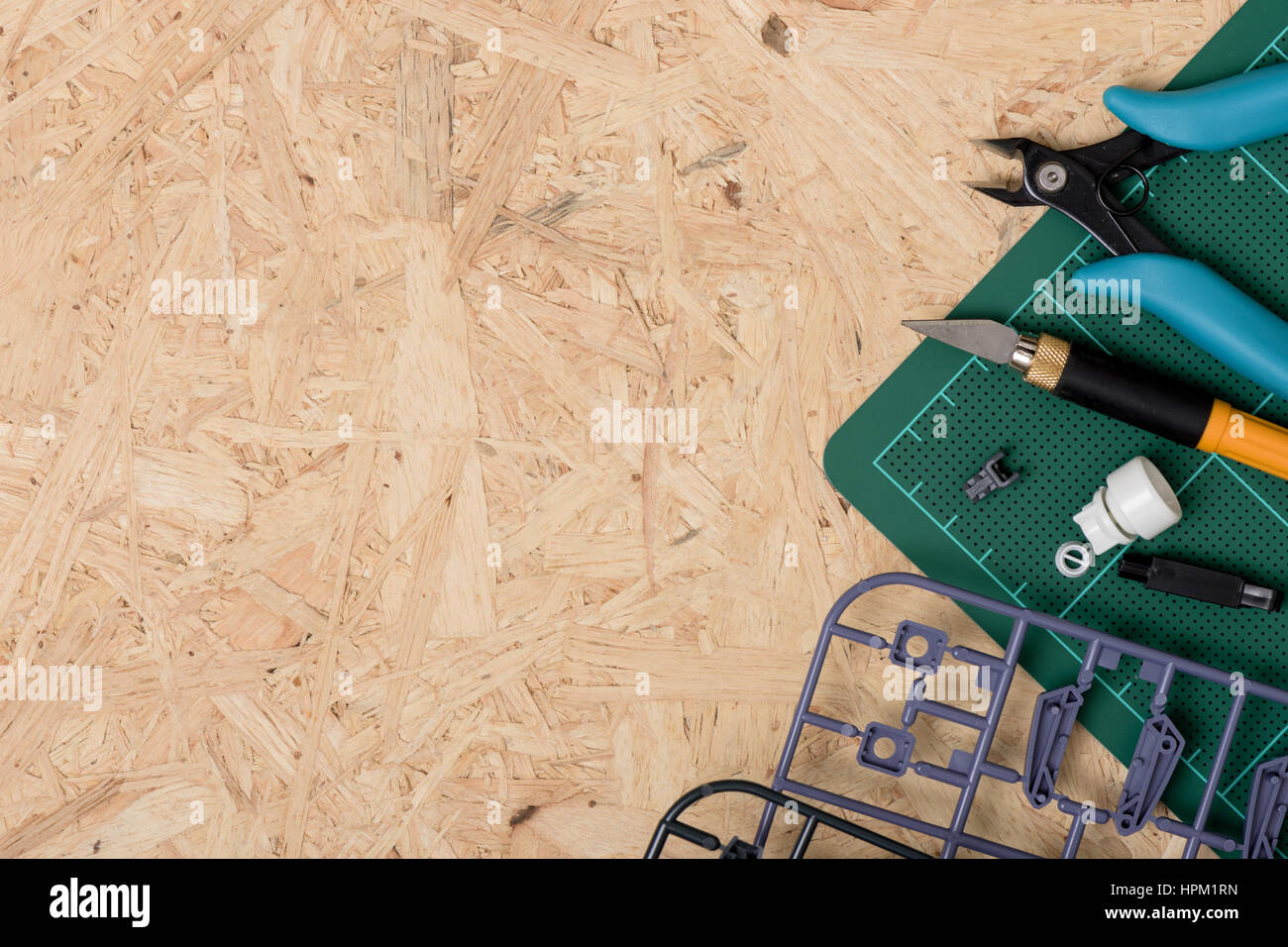 Hobby background, assembling the plastic model kits Stock Photo - Alamy